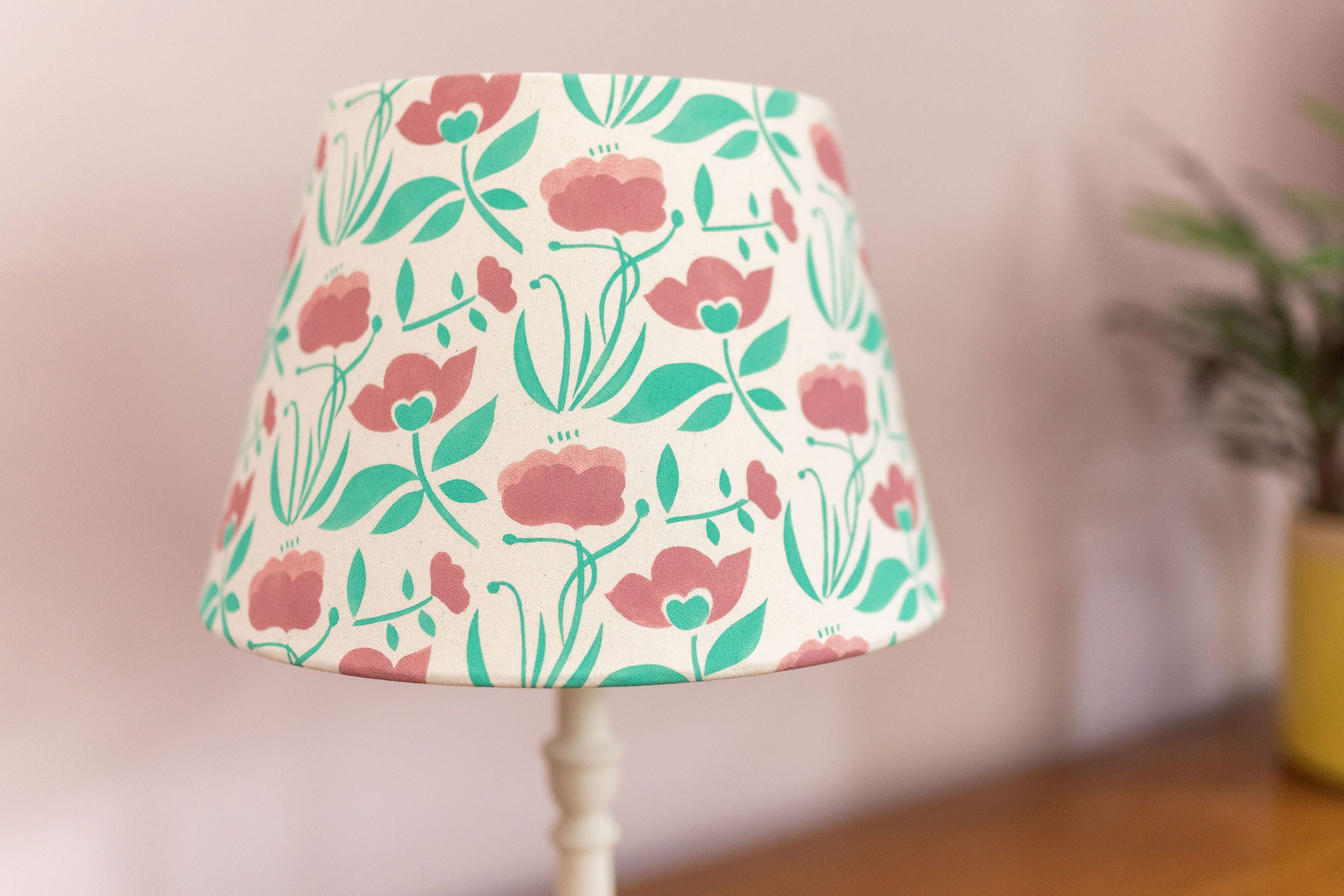 Gladys - mauve and mint - 30cm Tapered Lampshade – Megan Carter